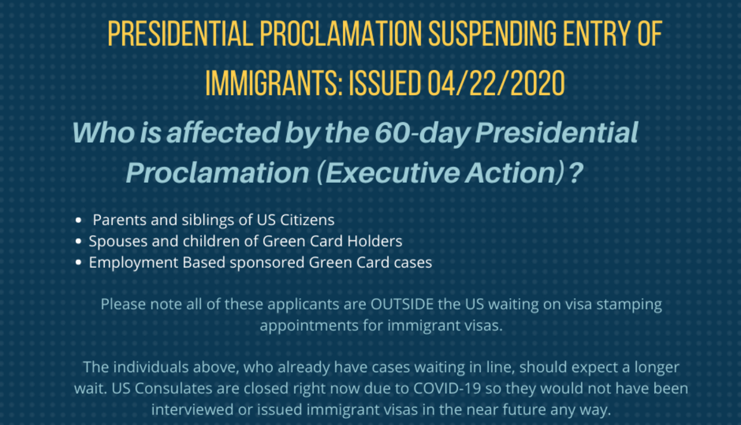 Explanation of the Presidential Proclamation Suspending Entry of ...